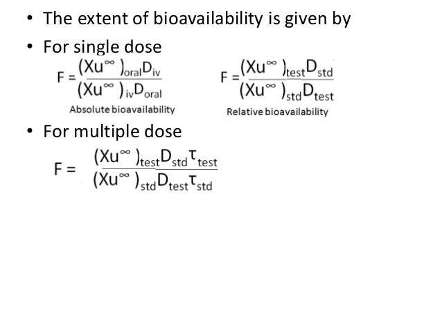Bioavailability and bioequivalence lecture