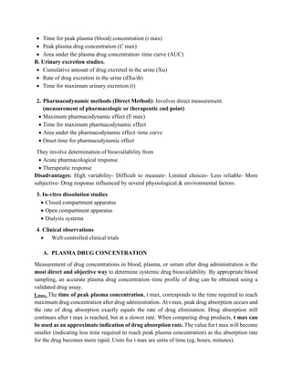 Bioavailability and bioequivalence | PDF | Pharmaceutical Industry ...