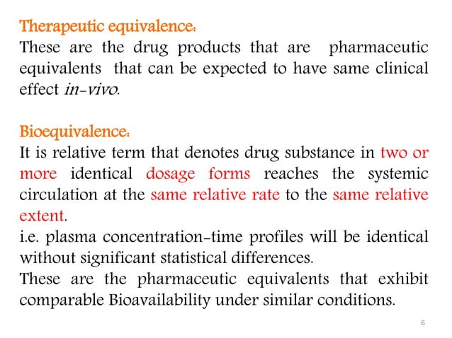 Bioavailability and bioequivalence | PPTX