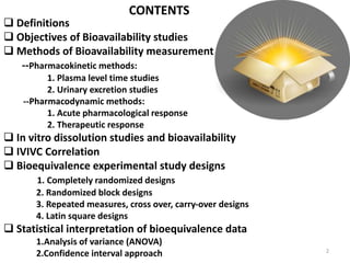 Bioavailability_and_Bioequivalence method | PPTX