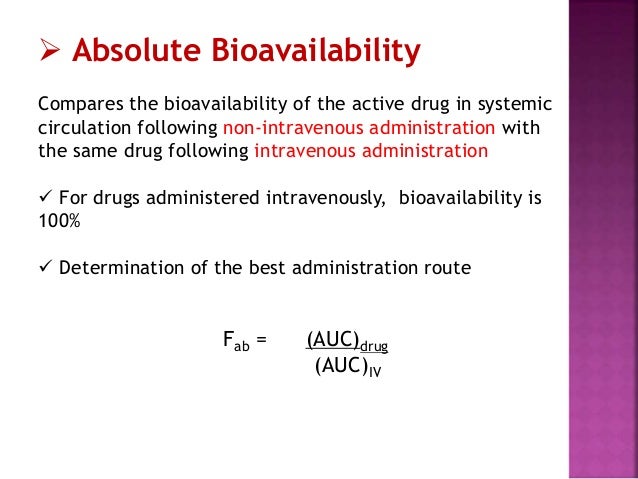 Bioavailability and bioequivalence new 11a