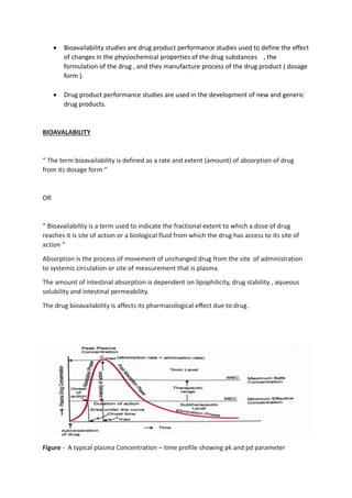 Bioavailability and bioequivalence of Drug Product.docx ...