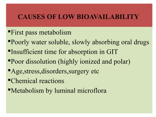 Bioavailability and methods of enhancing bioavailability | PPT