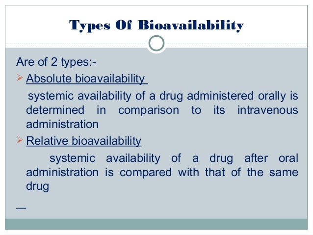 Bioavailability & bioequivalance