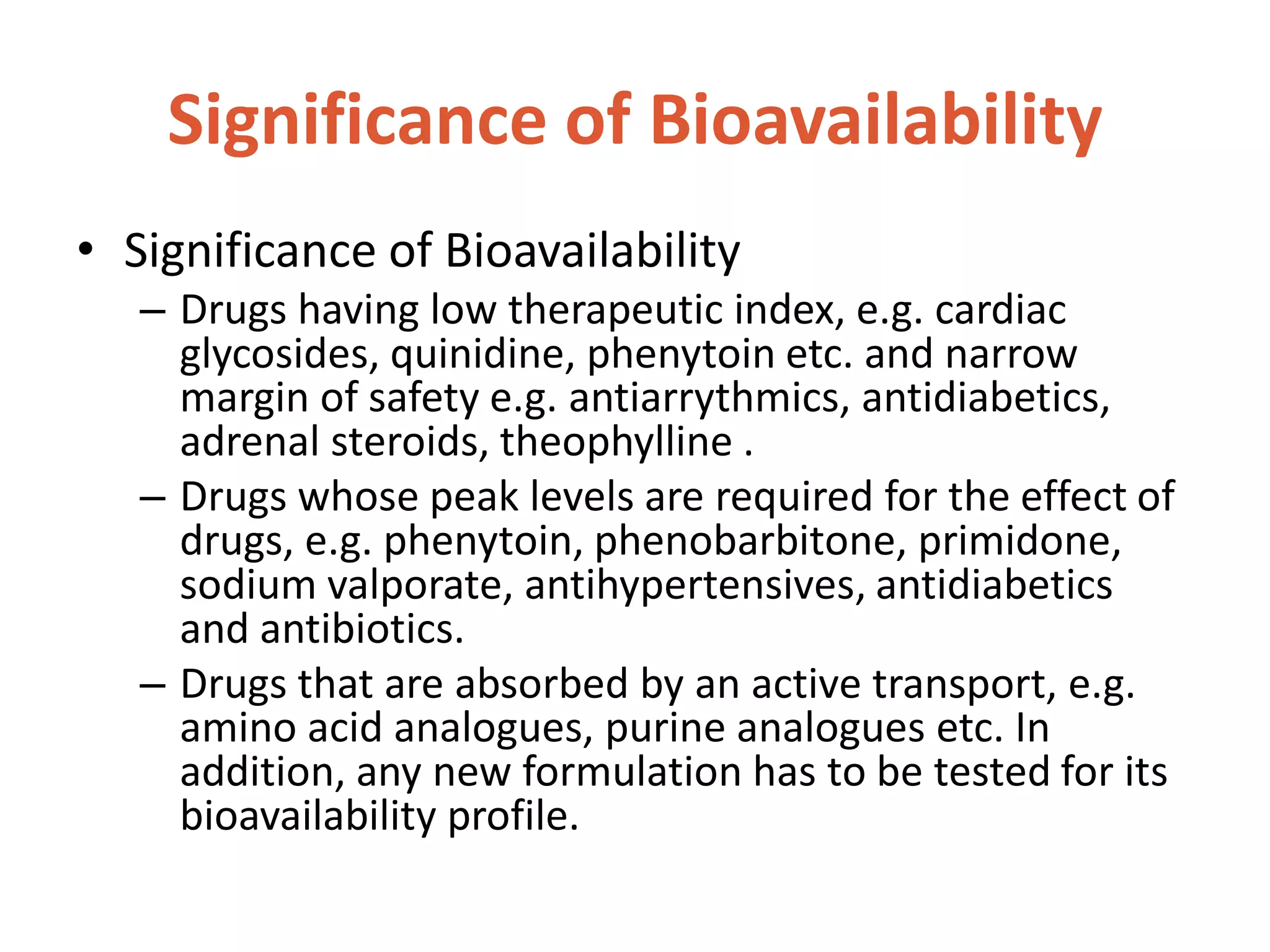 Bioavailability & Bioequivalance | PDF