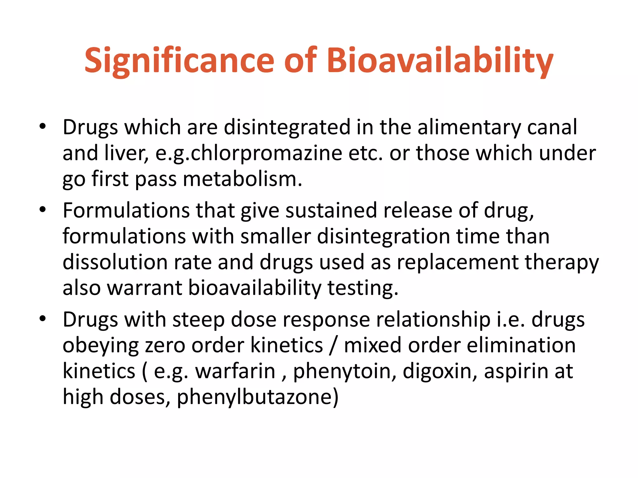 Bioavailability & Bioequivalance | PDF