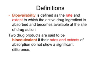 Bioavailability & Bioequivalence.ppt