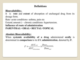 Bioavailability & Bioequivalence Studies.pptx