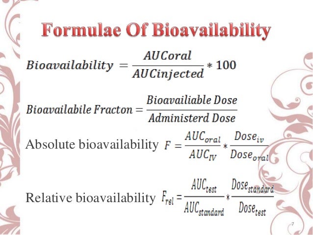 Bioavailability, Bioequivalence and BCS Classification