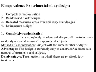 Bioavailability & Bioequivalence Studies | PPTX