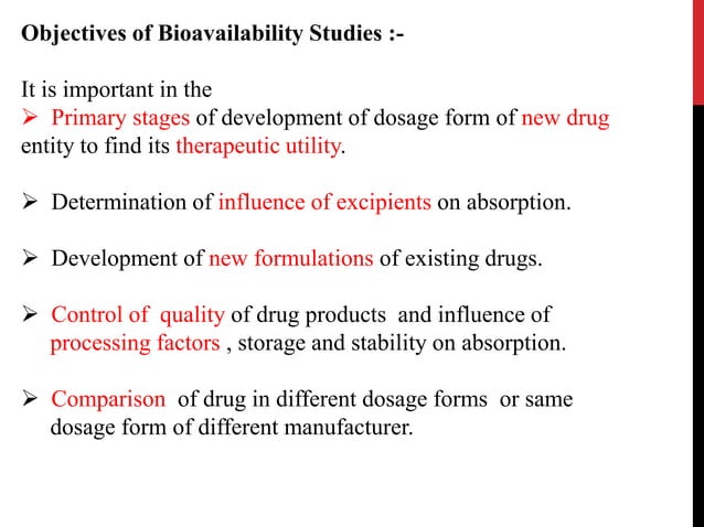 Bioavailability & Bioequivalence Studies | PPTX