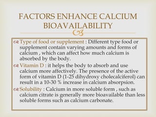BIOAVAILABILITY OF CALCIUM.pptx