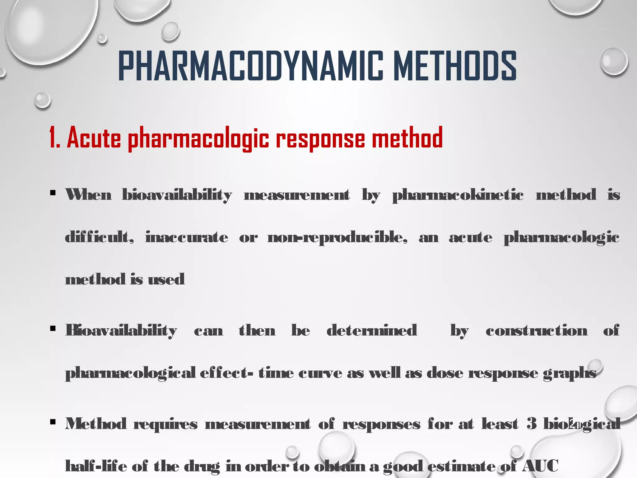 Measurement of bioavailability | PPT