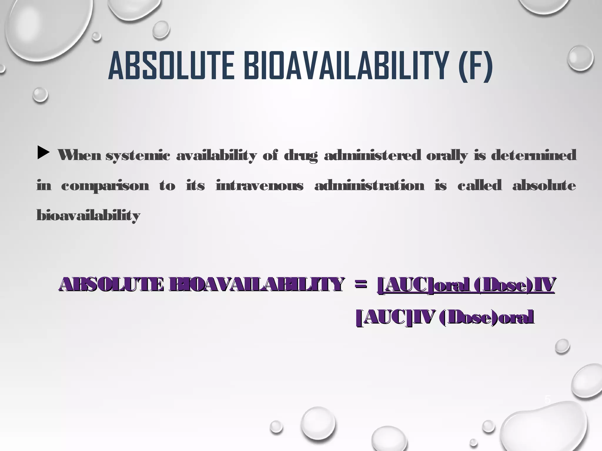 Measurement of bioavailability | PPT