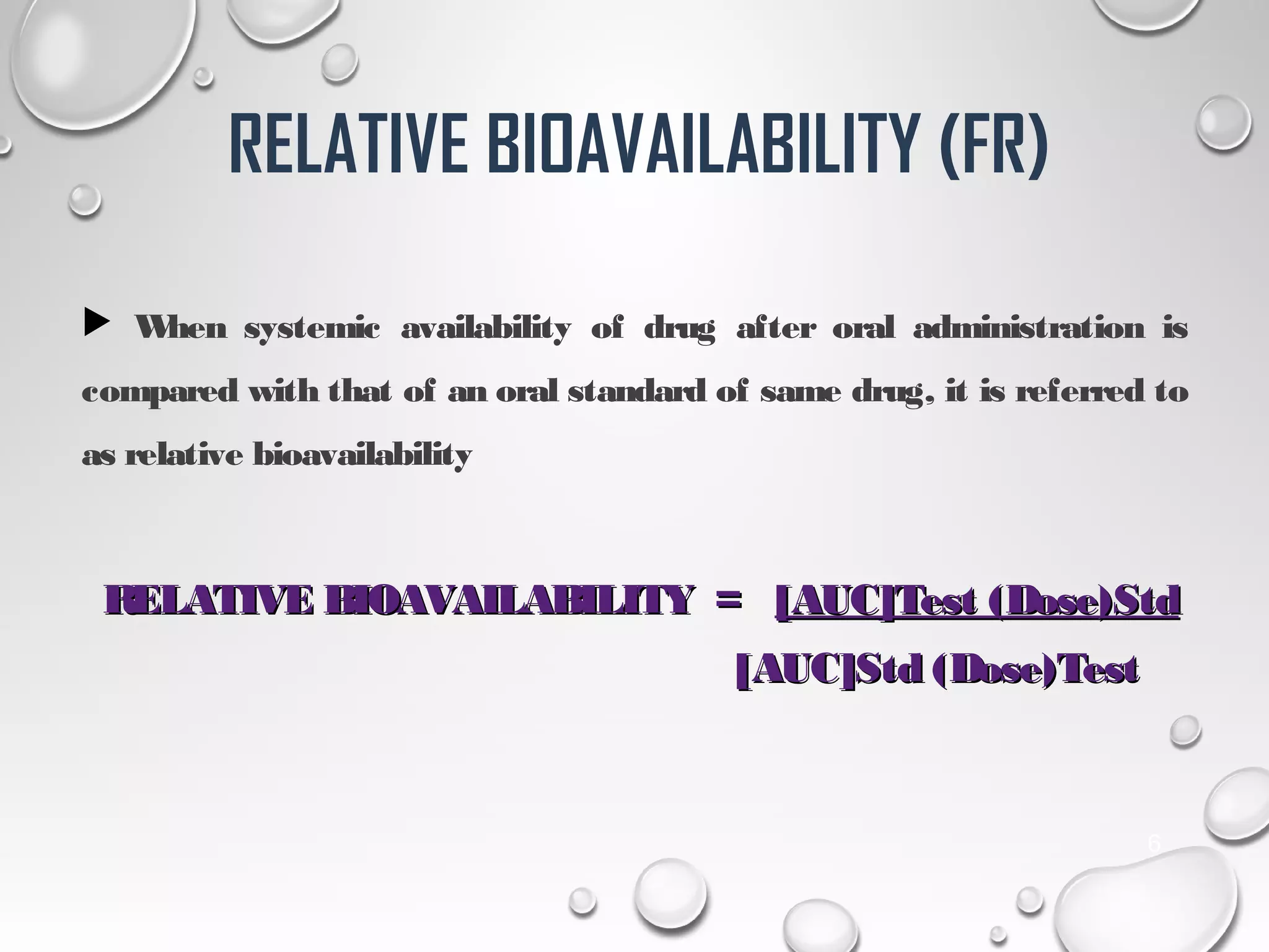 Measurement of bioavailability | PPT