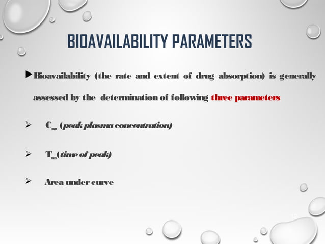 Measurement of bioavailability | PPT