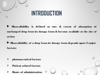 Measurement of bioavailability | PPT