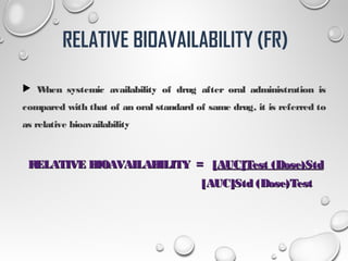 Measurement of bioavailability | PPT