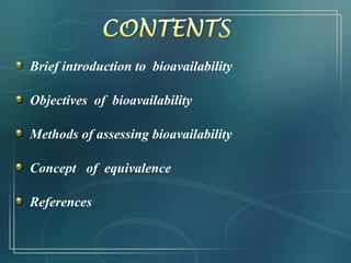 Bioavailability ppt | PPT