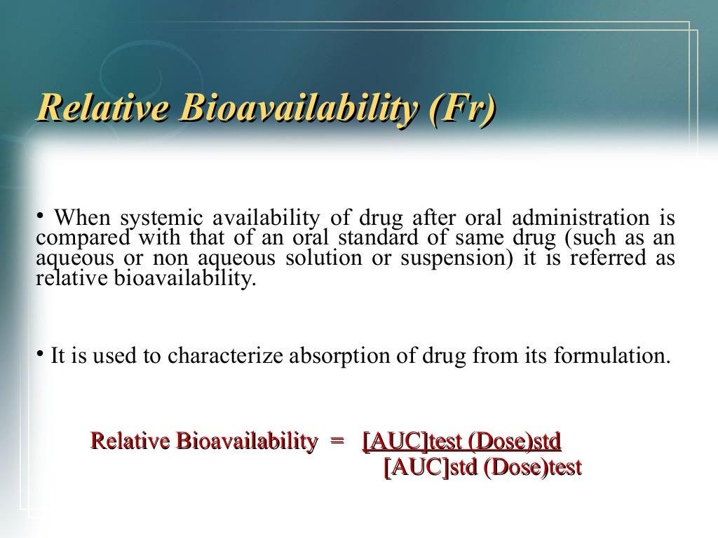 Bioavailability ppt