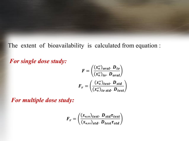 Methods of Assessing Bioavailability | PPT | Pharmaceutical Industry ...