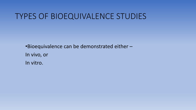 Bioavailability & Bioequivalence ppt | PPT | Chemistry | Science