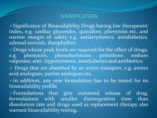 Bioavailability ppt | PPTX | Pharmaceutical Industry | Industries
