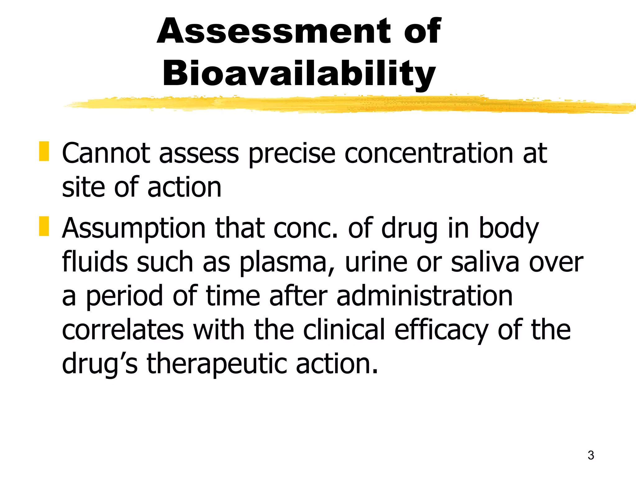 Bioavailability studies lecture7 | PPT