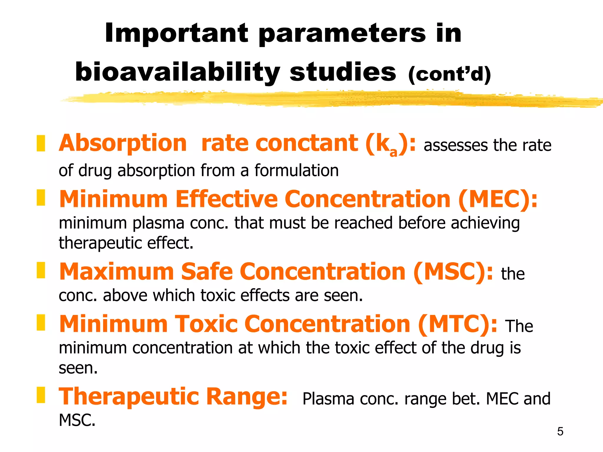 Bioavailability studies lecture7 | PPT