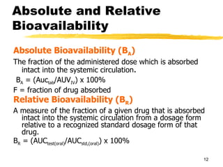 Bioavailability studies lecture7 | PPT