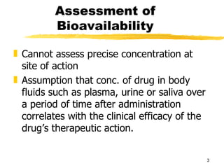 Bioavailability studies lecture7 | PPT