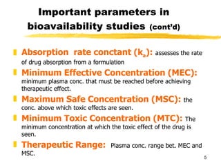 Bioavailability studies lecture7 | PPT