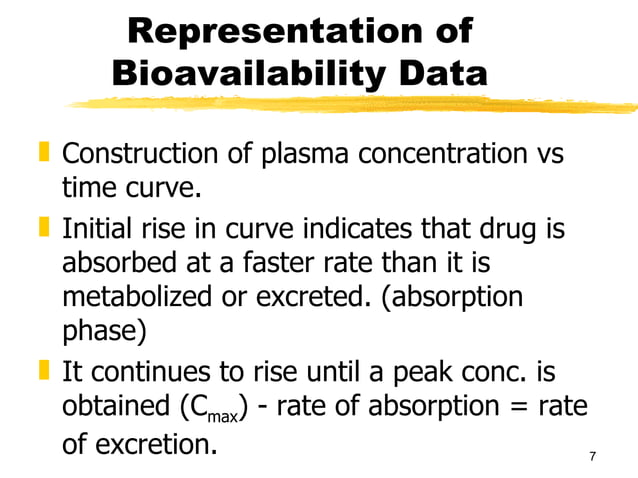 Bioavailability studies lecture7 | PPT