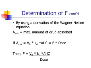 Bioavailability studies ii | PPT