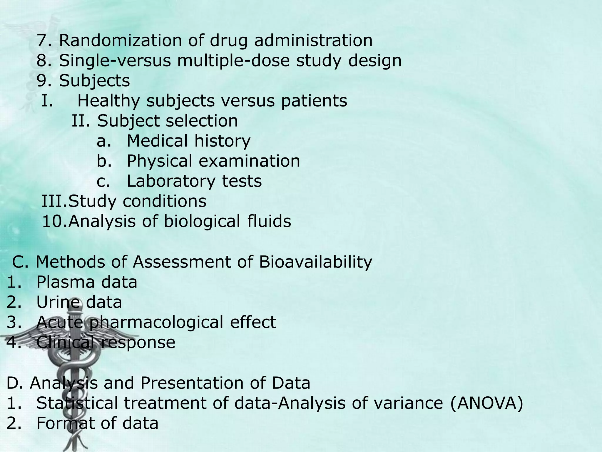 Bioavailability testing protocol | PPTX