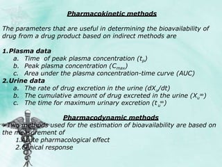 Bioavailability testing protocol | PPTX