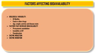 BIOAVAILABILITY AND BIOEQUIVALENCE | PDF