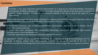 Bioavailability enhancement | PPT