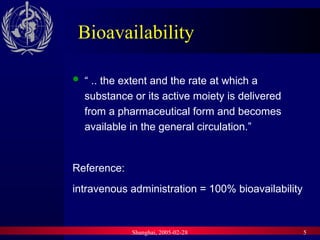 bioavailability and bioequivalence Details | PPT