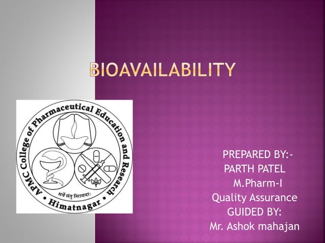 Bioavailibility 112070804016 | PPT