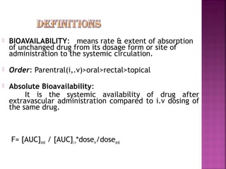 Bioavailibility 112070804016 | PPT