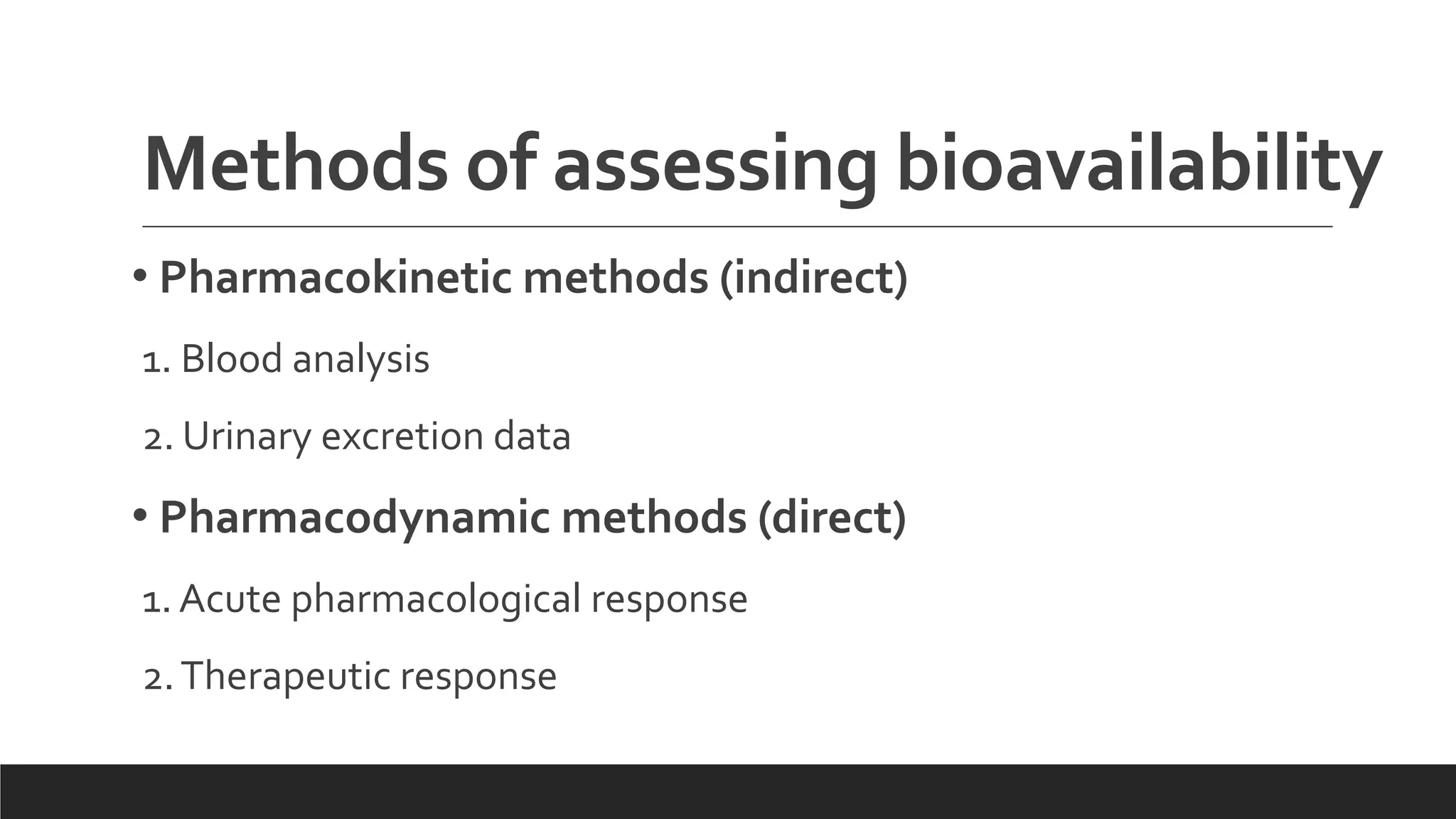 Bioavailability | PPTX