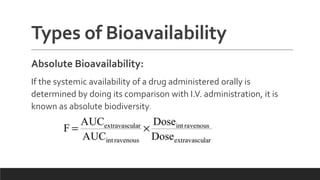 Bioavailability | PPTX