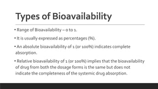 Bioavailability | PPTX