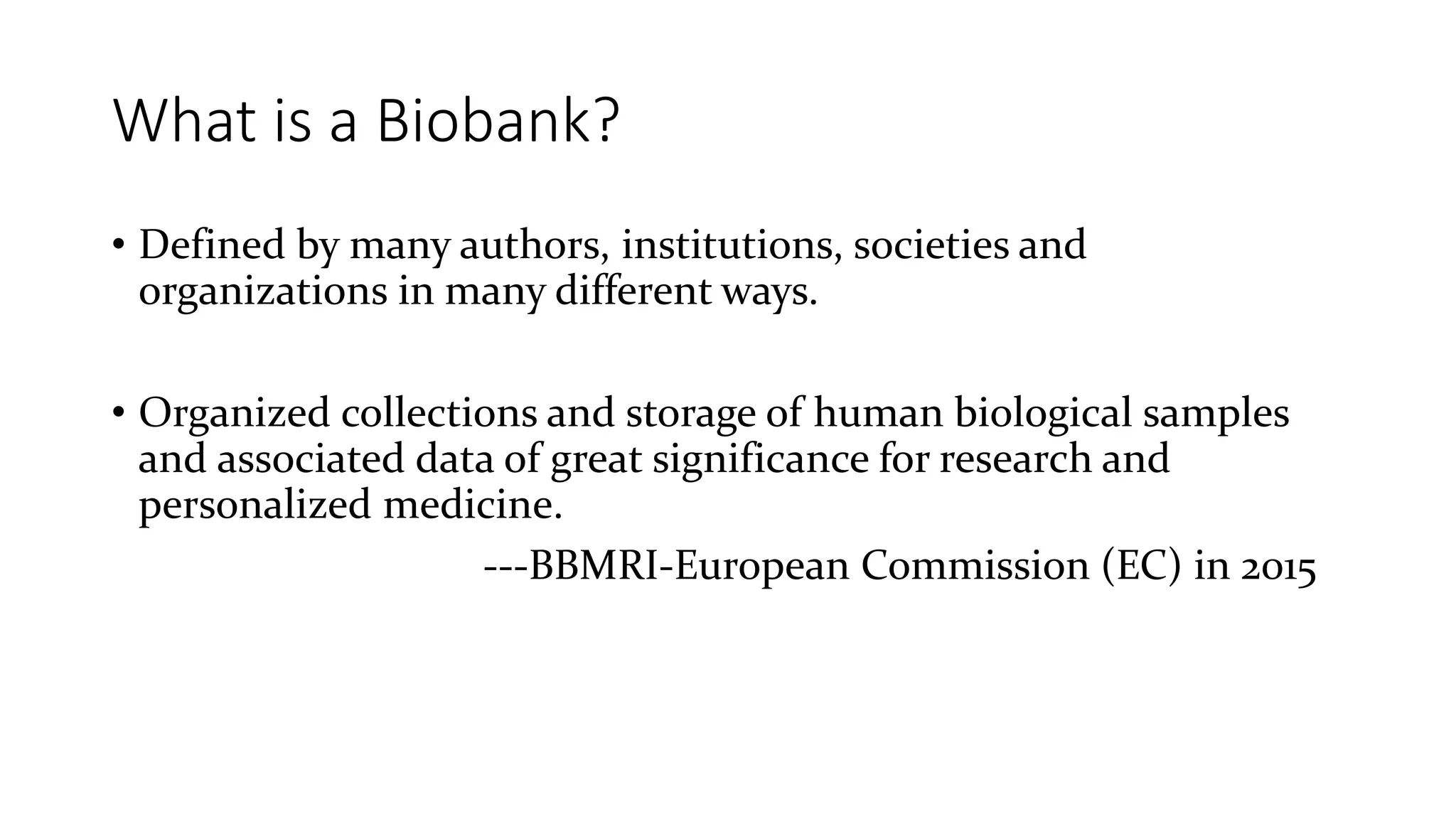 Biobanking | PPTX