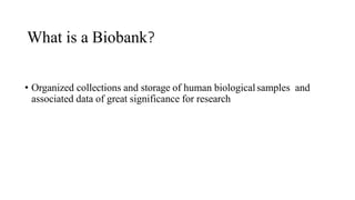 Bio banking | PPTX
