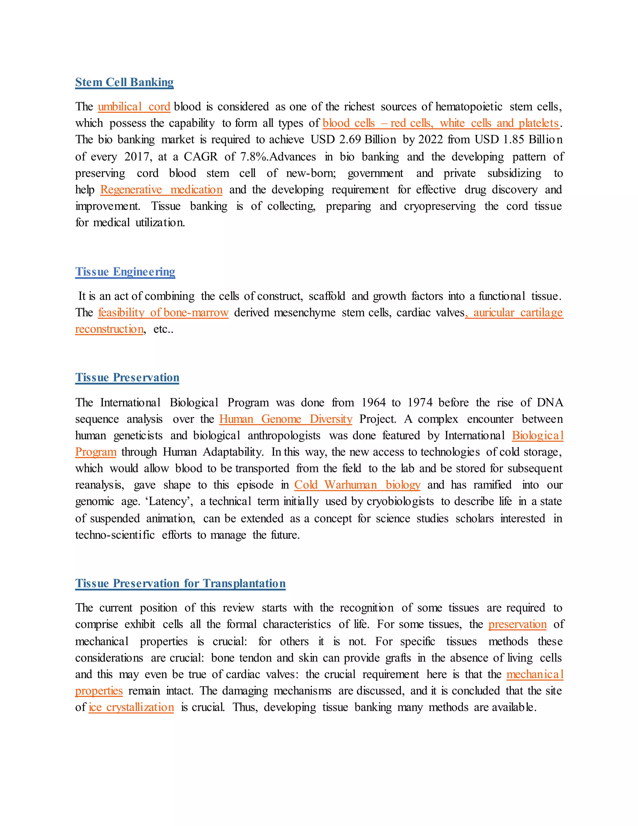 Bio banking synopsis | PDF