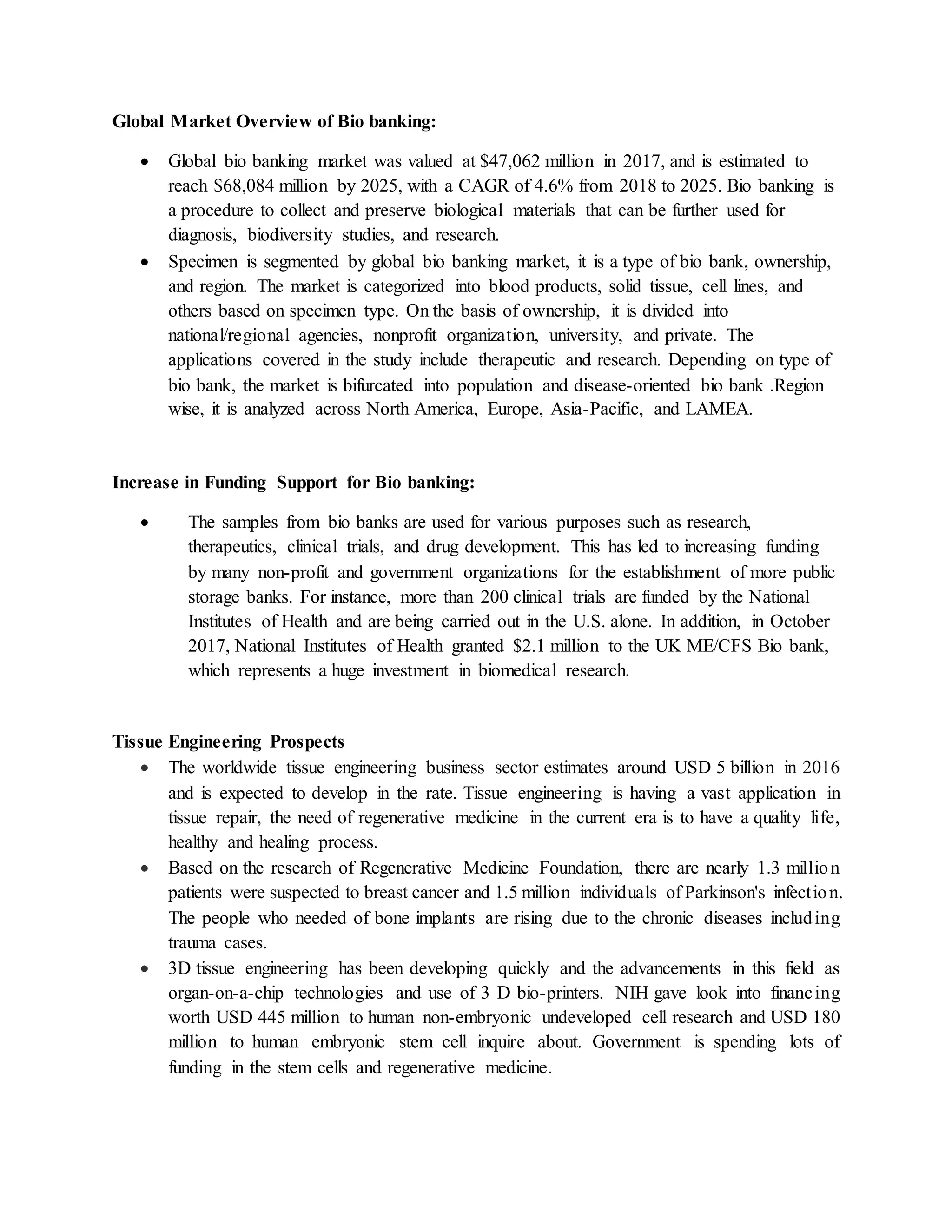 Bio banking synopsis | PDF
