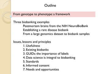 Biobanking a user’s perspective: Dr. Jonathan Pevsner | PDF