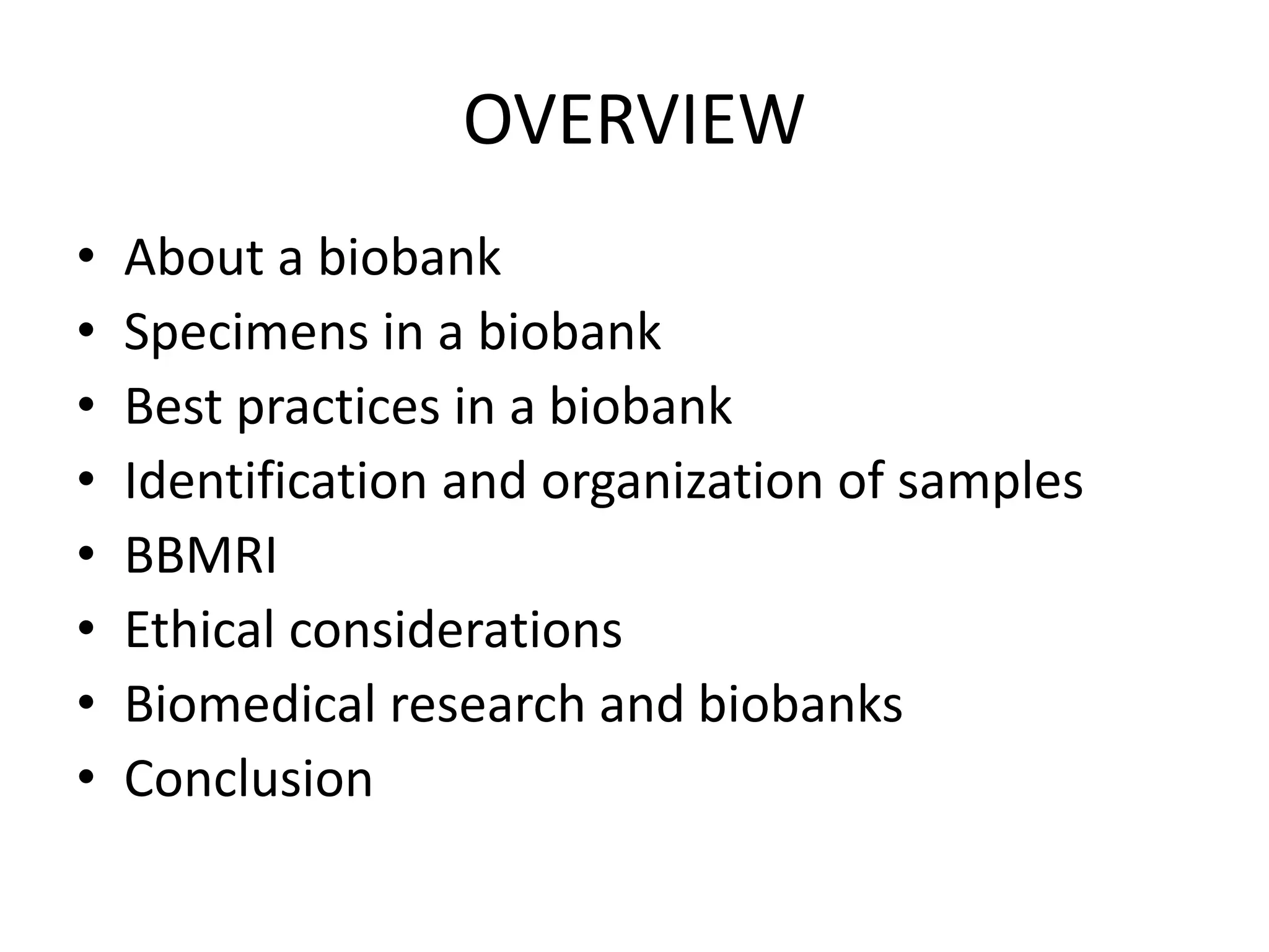 Biobanking | PPTX